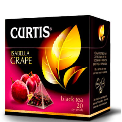 Чай черный Curtis Isabella Grape (Виноград) пирамидки 20 штук. - Оптобаза